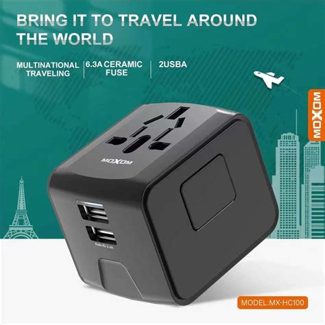 New Moxom Mx Hc Multi Nation Travel Adapter Universal Usb Port Charger All In Plug