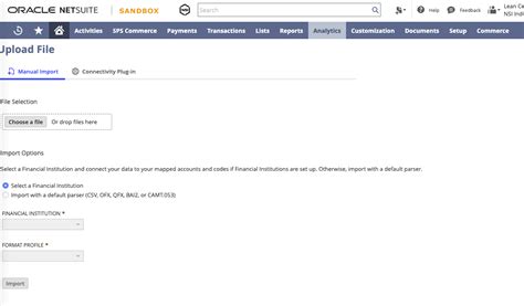 Auto Upload File Un Bank Import Page NetSuite Professionals Online