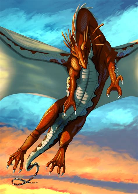 Rule 34 Anus Claws Digitigrade Dragon Female Feral Flying Looking At Viewer Pussy Red Eyes