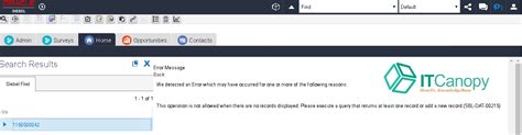 error in find functionality drilldown on record doesn t work in siebel ip19