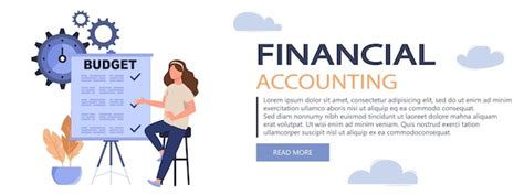 예산 개념 배너 분석 프리미엄 벡터
