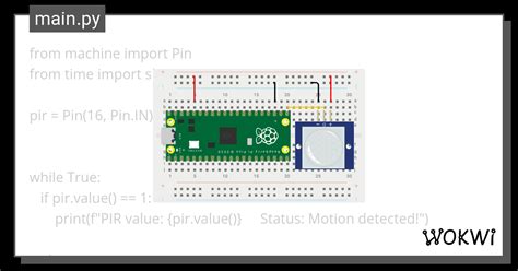 Raspberry Pi Pico Motion Sensor Wokwi Esp Stm Arduino Simulator