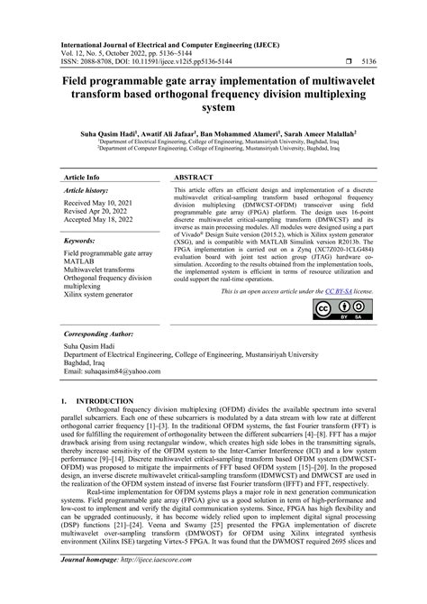 Field Programmable Gate Array Implementation Of Multiwavelet Transform Based Orthogonal