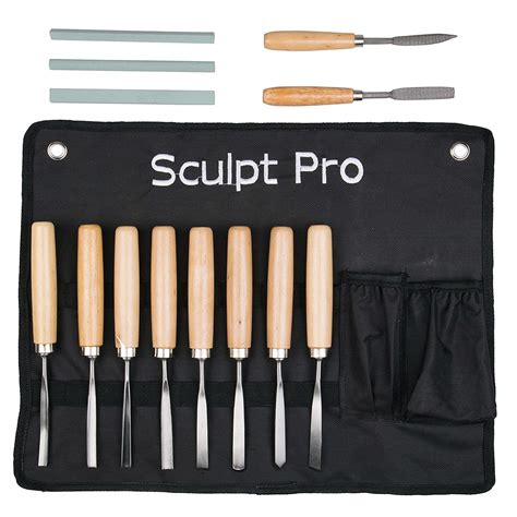 Wood Carving Set Hand Chisel Set 12 Piece Professional Woodworking