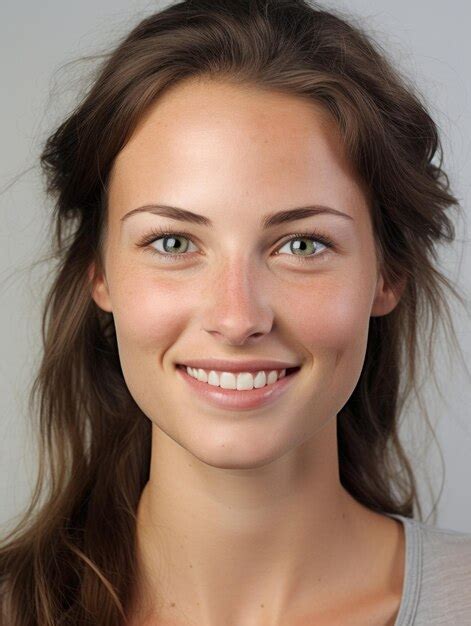 Premium Photo Causal Young Female Without Make Up Showing Skin Texture