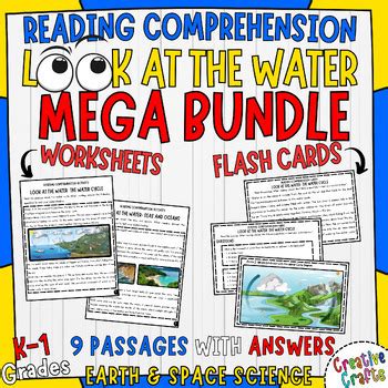 Look At The Water Reading Comprehension Worksheets And Task Cards Science