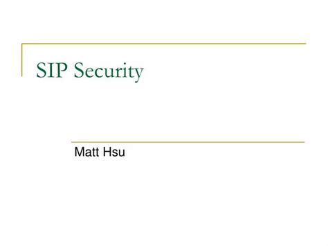 PPT SIP Security PowerPoint Presentation Free Download ID 7052686