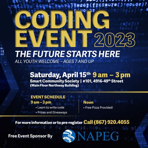 Coding Event Saturday April 15th NAPEG NAPEG