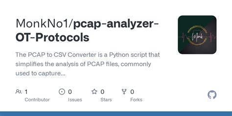 Github Monkno1pcap Analyzer Ot Protocols The Pcap To Csv Converter Is A Python Script That