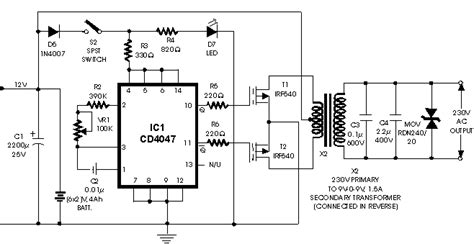 Terbaru 42 Rangkaian Inverter Ic Cd4047 Skema Inverter