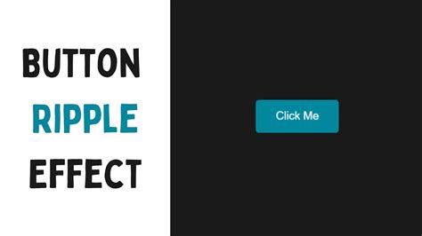 Button Ripple Effect Css Javascript Youtube