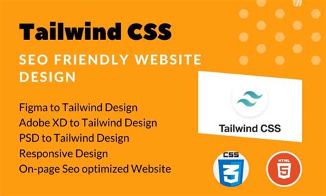 Create Professional Html Css Tailwind Css Responsive Website Templates