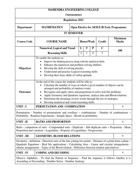 Numerical Logical And Visual Reasoning Skills Pdf Reason Statistics