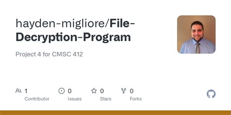 Github Hayden Migliorefile Decryption Program Project 4 For Cmsc 412