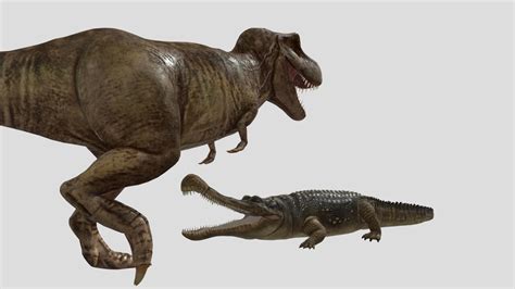 T Rex Vs Sarcosuchus Download Free 3d Model By Reboot3425163542