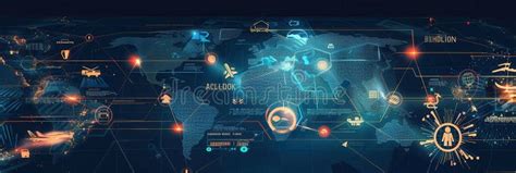 The Map Illustrates Global Transport Routes With Highlighted Paths And Icons Representing