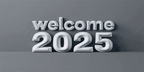2025 귀여운 재미와 대담한 3d 텍스트 효과 회색 배경을 환영합니다 Png 일러스트 무료 다운로드 Lovepik