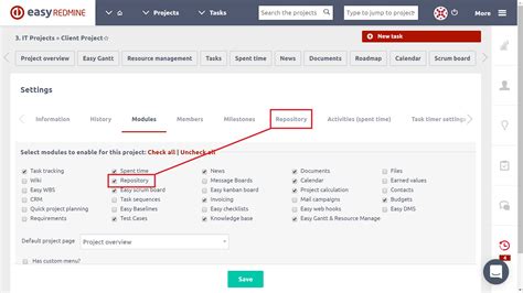 Repository Easy Redmine