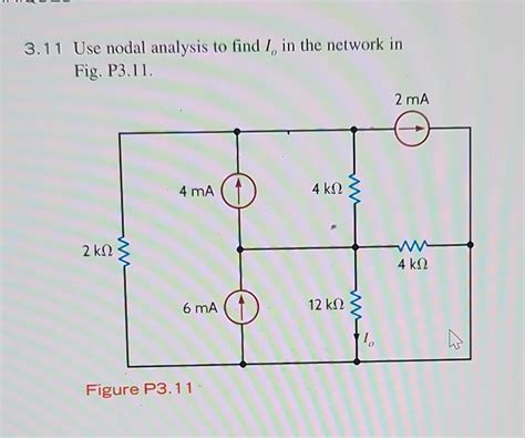 solved 3 11 use nodal analysis to find io in the network in