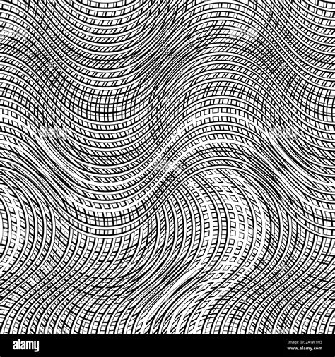Abstract Geometric Mesh Grid Pattern Of Interweaved Interlocking Lines Stripes Cellular