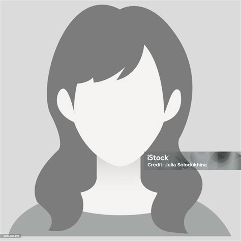 자리 표시자 아바타 여성 사람 기본 여성 아바타 이미지입니다 회색 프로파일 익명의 얼굴 사진 벡터 일러스트 레이 션은 백색에 고립되어 있습니다 여자에 대한 스톡 벡터 아트