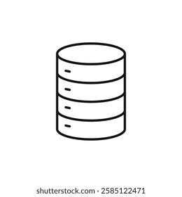 Database Icon Simple Thin Line Vector Stock Vector Royalty Free Shutterstock