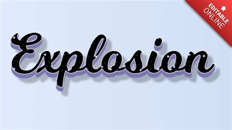 Explosion Text Effect Generator