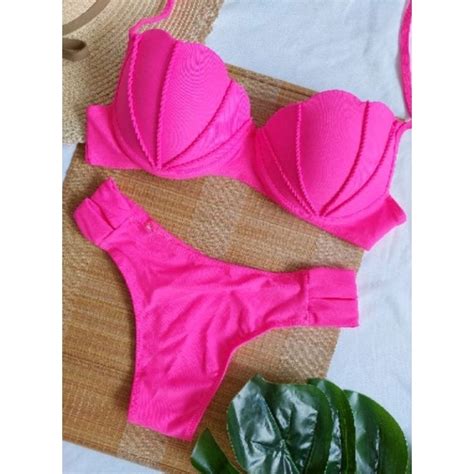 Biquini Concha Modelo Sereia Com Duas Tiras Shopee Brasil
