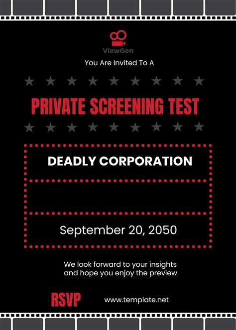 Free Movie Night Invitation Templates Editable And Printable