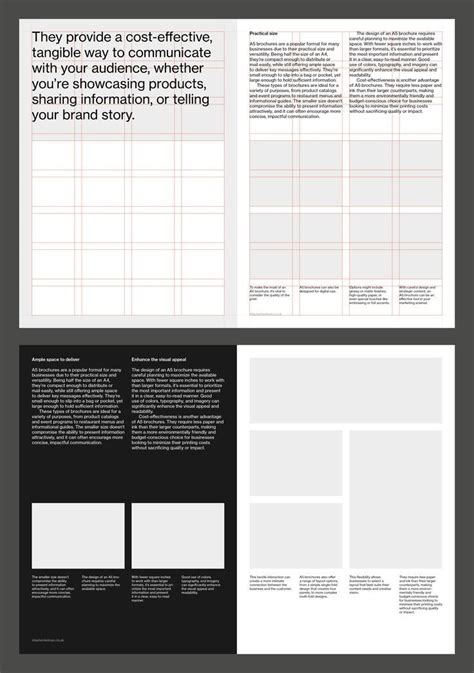 A5 Grid System With Photo Grid And Visible Grid Lines Typographic