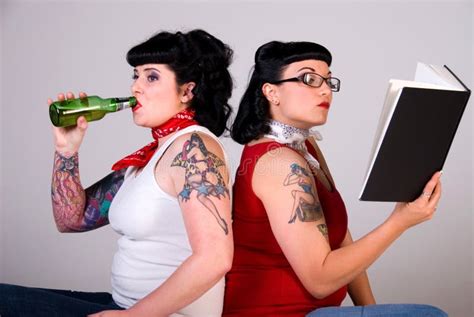 Rockabilly Girls Stock Image Image Of Lifestyle Friend 5296953