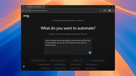 how to build ai agents using string an ai agent for task automation
