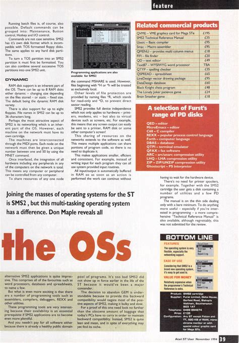 Atari St User Issue 106 November 1994 Atari Magazine Scans Pdf
