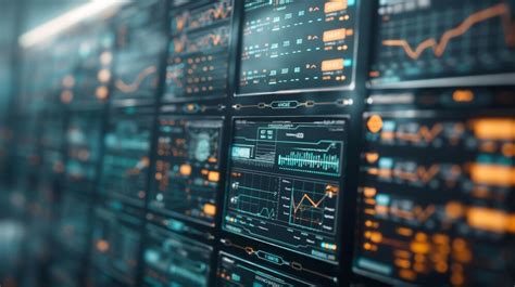A Computer Monitor Displays A Number Of Graphs And Charts Premium Ai