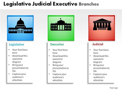 Legislative Judicial Executive Powerpoint Presentation Slides