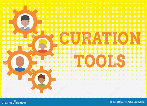 Conceptual Hand Writing Showing Curation Tools Business Photo