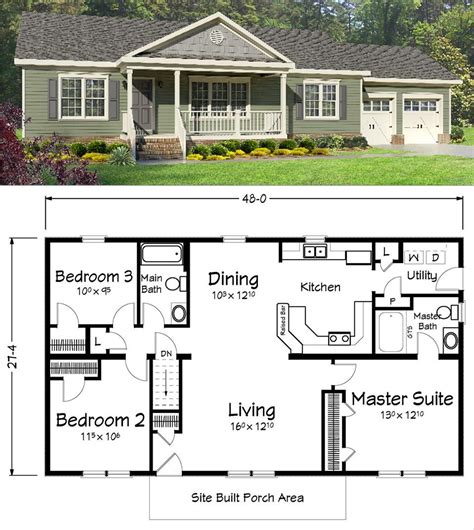 Spacious Ranch Style Home Floor Plans With Basement Ideas