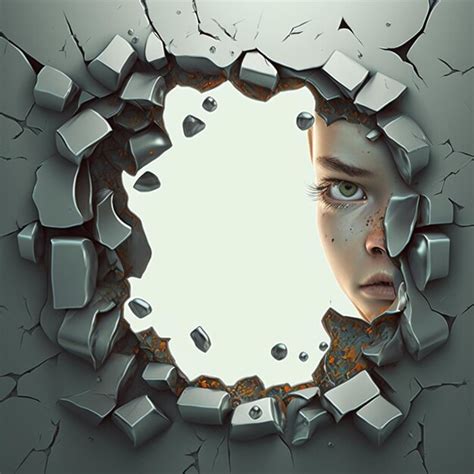 Premium Photo Arafed Image Of A Woman Looking Through A Hole In A