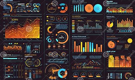 An Array Of Colorful Infographics Displaying Various Data