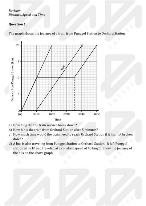 PDF Revision Distance Speed And Time Question 1 The Graph Shows DOKUMEN TIPS