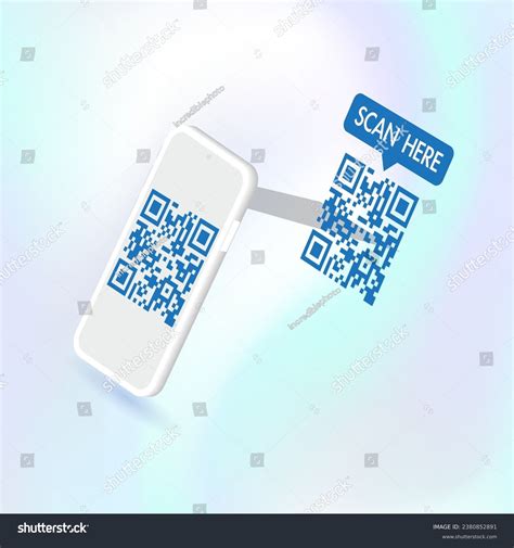 Mobile Phone Scanning Qr Code Verification Stock Vector Royalty Free