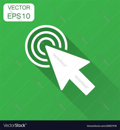 Computer Mouse Cursor Icon In Flat Style Arrow Vector Image