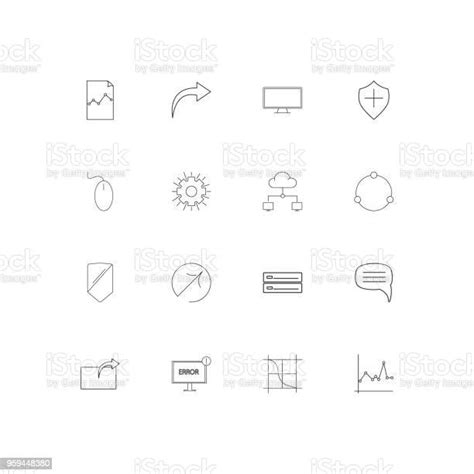 인터넷 기술 선형 얇은 아이콘 설정합니다 간단한 벡터 아이콘 설명 0명에 대한 스톡 벡터 아트 및 기타 이미지 0명 곡선 기어 기계 부분 Istock