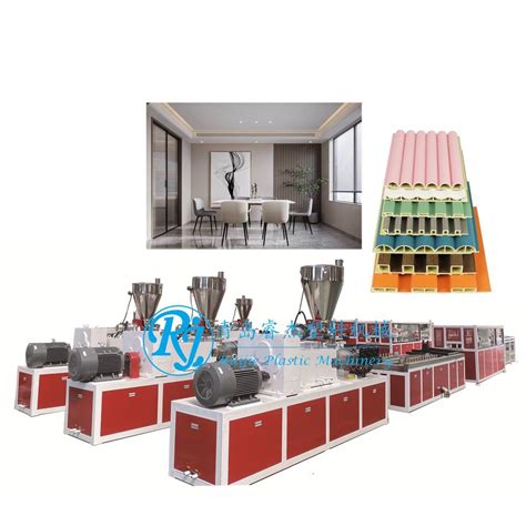 Wpc Pvc Grating Wall Panel Production Line Wpc Fluted Panel Making