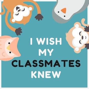 I Wish My Teacher Classmates Knew By Mr Pedro Teaches In Dublin TPT