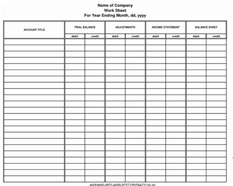 debit credit excel sheet template