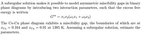 A Subregular Solution Makes It Possible To Model Asymmetric Miscibility