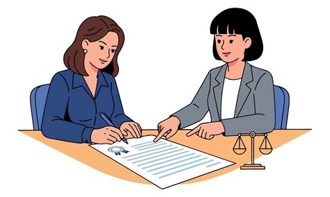 Legal Agreement And Document Signing Illustration 75849074 Vector Art