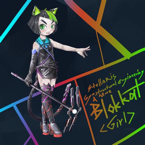 [fanart Gigastructural Engineering] Blokkat Girl R Stellaris