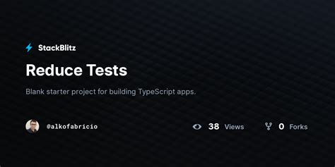Reduce Tests StackBlitz